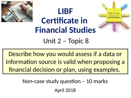LIBF CeFS/DipFS - Sources of Info & Advice - Key Concept & NON-case ...