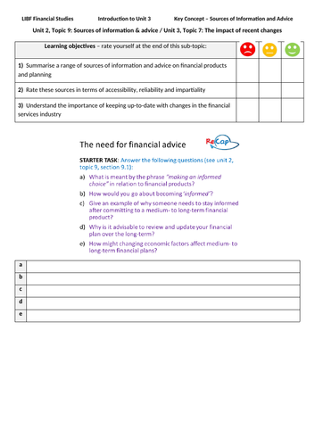 LIBF CeFS/DipFS - Sources of Info & Advice - Key Concept & NON-case ...