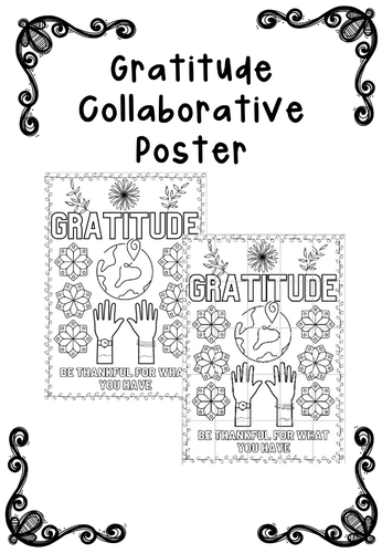 Collaborative Poster - Gratitude | Teaching Resources