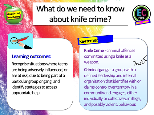 Knife Crime PSHE | Teaching Resources