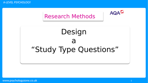 AQA Level Psychology: Design a study question (12 mark type ...