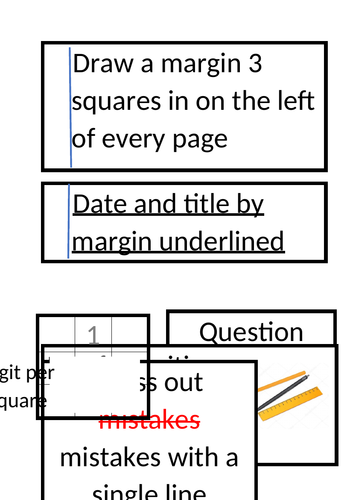 Maths presentation expectations display | Teaching Resources