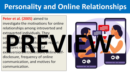 Virtual relationships in social media - AQA A Level Psychology ...