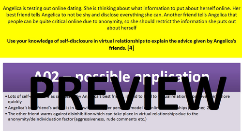 Virtual relationships in social media - AQA A Level Psychology ...