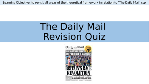 The Daily Mail Revision Quiz | Teaching Resources