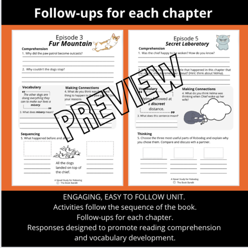 ROBODOG by David Walliams NOVEL STUDY with Reading Comprehension ...