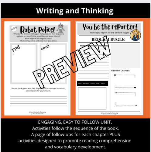 ROBODOG by David Walliams NOVEL STUDY with Reading Comprehension ...