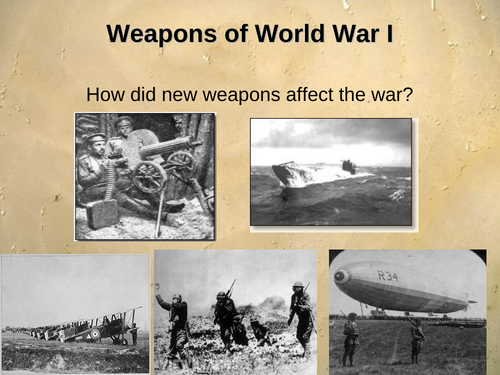 Aircraft, Weaponry and Technology of WW1 | Teaching Resources