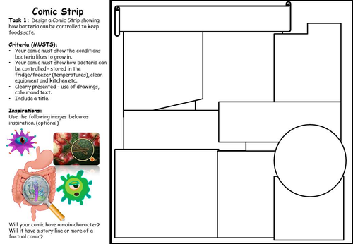 KS3/KS4 Cover Work - Bacteria and Keeping Foods Safe | Teaching Resources
