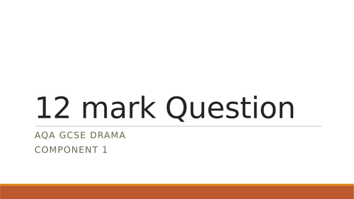 How to Answer the 12 Mark Question, AQA GCSE DRAMA, Use of Space, Blood ...