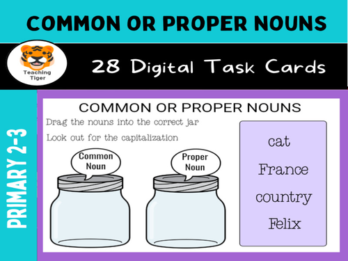 The Ultimate Common and Proper Nouns Activity with Digital Boom Cards ...