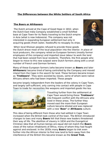 Lesson 1 - Intro & SA Historical Context | Teaching Resources