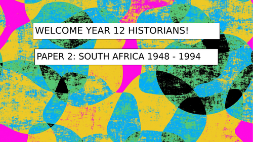 Lesson 1 - Intro & SA Historical Context | Teaching Resources