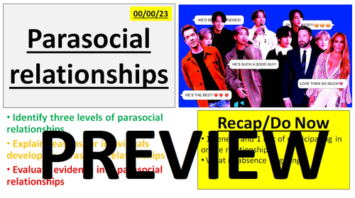 Parasocial relationships - AQA A Level Psychology (Relationships ...