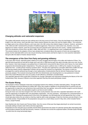 Easter Rising | Teaching Resources