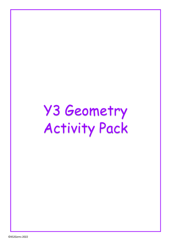 Y3 Geometry Activity Pack | Teaching Resources