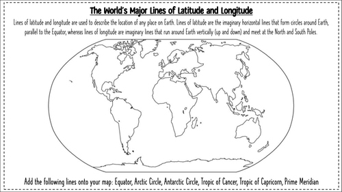 Longitude, Latitude & World Capital City Practice | Teaching Resources