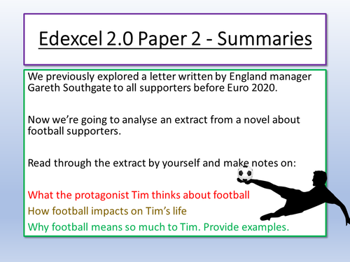 Edexcel English Language 2.0 Summary | Teaching Resources