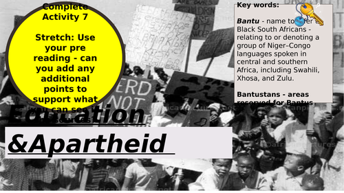 Lesson 6 - Education and Apartheid | Teaching Resources