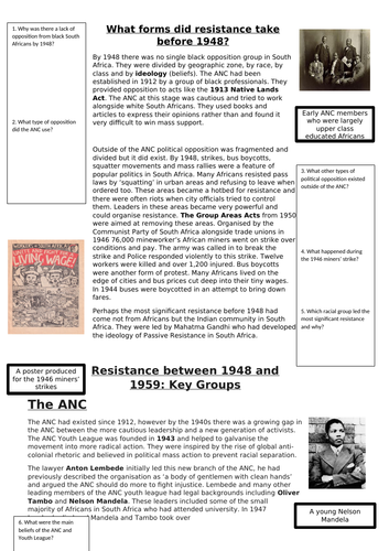 Lesson 8 - The rise of African Nationalism | Teaching Resources