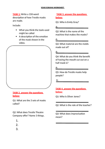 Drama Cover Lessons - Non-Specialist, Supply & Cover Staff Friendly ...