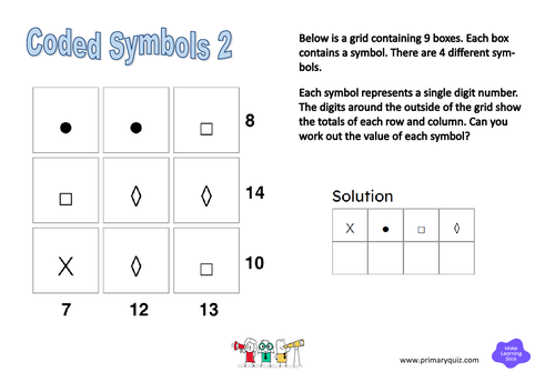 Coded Symbols 2 | Teaching Resources