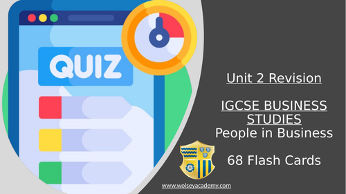 Business Studies - Unit 2 - 68 Revision Flash Cards - 17/18 | Teaching ...