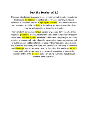 WJEC Criminology Unit 1 AC1.2 | Teaching Resources WJEC Criminology Unit 1 AC1.2 | Teaching Resources