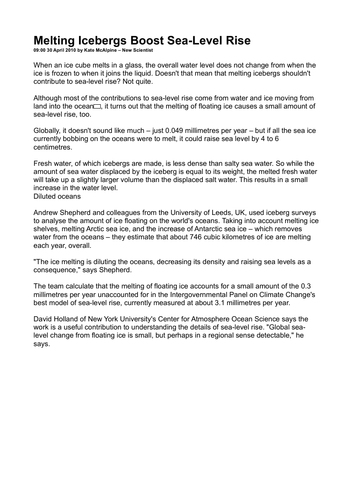 L4: Climate Change - Impacts on Water and the Hydrosphere (IB Geography ...