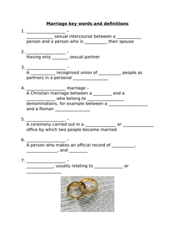 Marriage and Divorce - CCEA GCSE RE Ethics | Teaching Resources