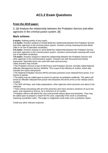 WJEC Criminology Unit 4 AC1.2 | Teaching Resources WJEC Criminology Unit 4 AC1.2 | Teaching Resources