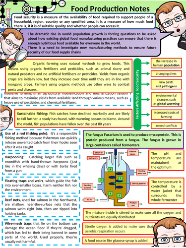 AQA KS4 GCSE Biology (Science) Food Production Revision Lesson ...