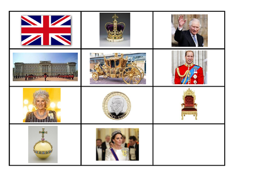 Coronation Bingo | Teaching Resources