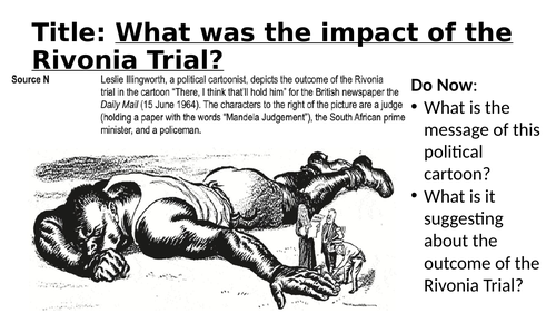 Lesson 5 - The Rivonia Trial | Teaching Resources