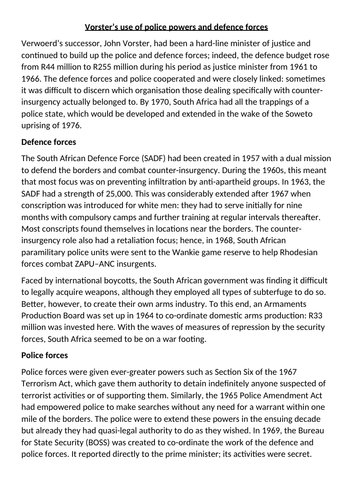 Lesson 6 - Strengthening 'separate development', 1961-68 | Teaching ...