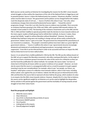 Edexcel Paper 2: Section A guidance (Unit 2) | Teaching Resources