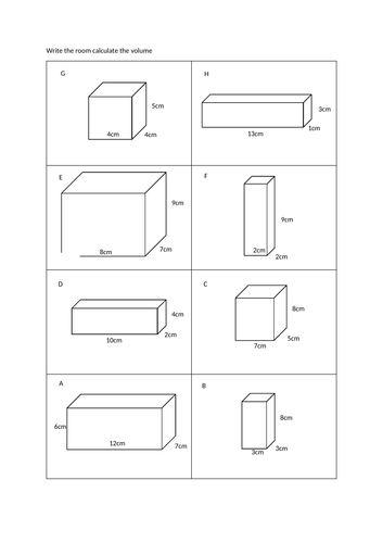 Volume Activities 2nd Level | Teaching Resources