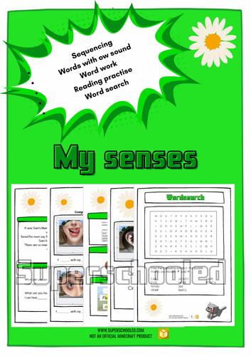 Fun & Educational 'Senses' English Worksheet with Grammar, Phonics, and ...