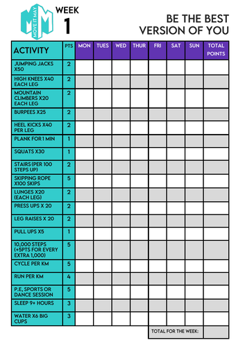 Move it May fitness challenge | Teaching Resources