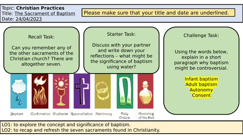 Christian Beliefs and Practices PowerPoint Lessons | Teaching Resources