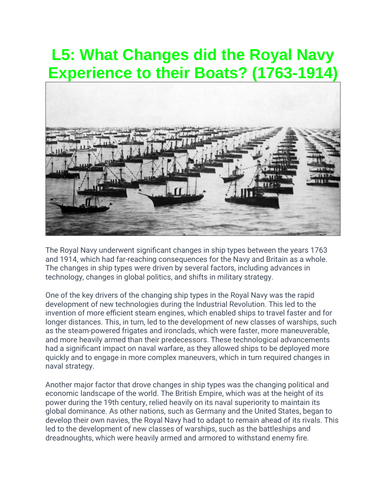 Royal Navy Boats | Teaching Resources