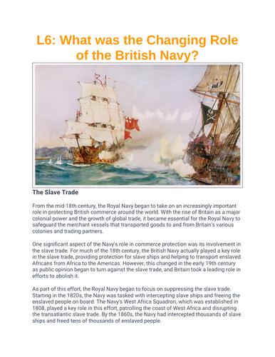 British Navy Changing Role | Teaching Resources