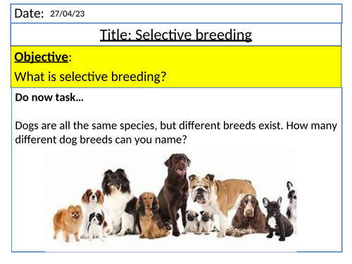 Aqa B6 Inheritance Variation And Evolution Teaching Resources