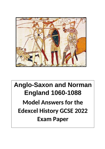 Model Answers for Edexcel History GCSE-Anglo-Saxon and Norman England ...