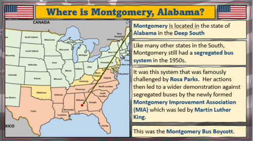 Montgomery Bus Boycott Rosa Parks - Civil Rights - GCSE Edexcel History ...