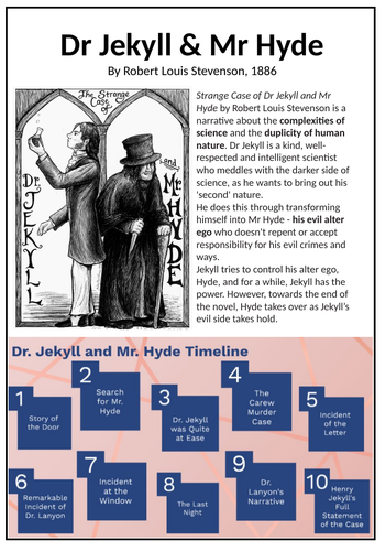 Dr Jekyll and Mr Hyde booklet Ch1-2 | Teaching Resources