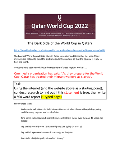 Migration - Qatar Case Study | Teaching Resources