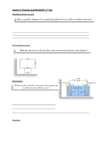 OCR A Level Physics, Current and Charge *COMPLETE* | Teaching Resources