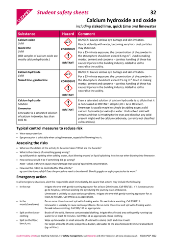 GCSE Chemistry Required Practicals Risk Assessment | Teaching Resources