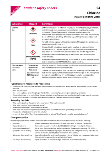 GCSE Chemistry Required Practicals Risk Assessment | Teaching Resources